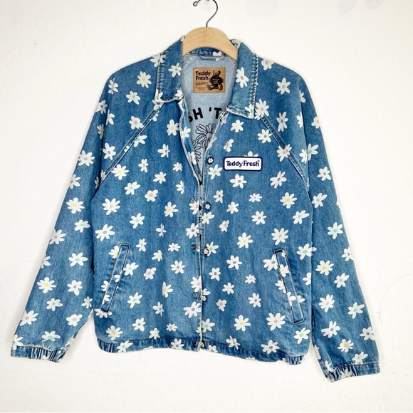 Teddy Fresh | Jackets & Coats | Teddy Fresh Denim Jacket With Floral ...